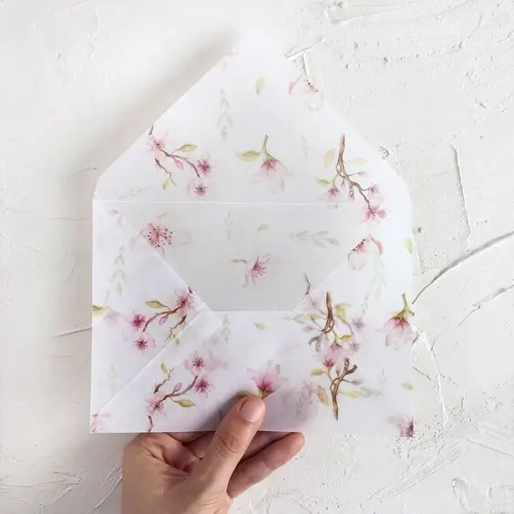 Customized Butter Paper Envelope Tracing Paper Wedding Invitation