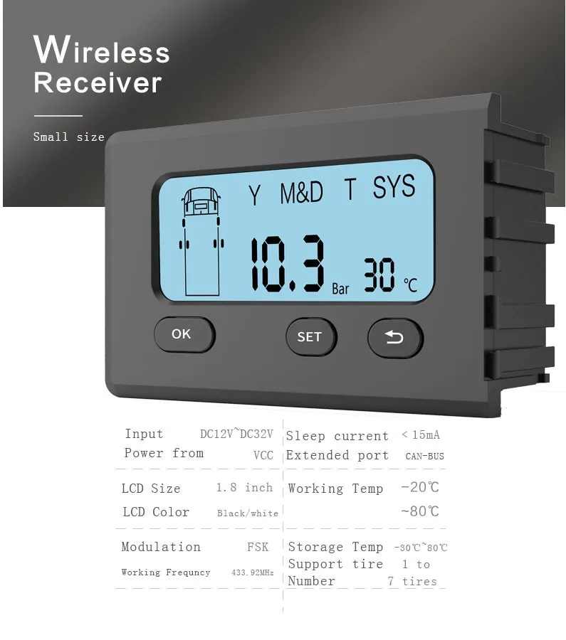 Truck TPMS - Reliable Tire Pressure Monitoring System