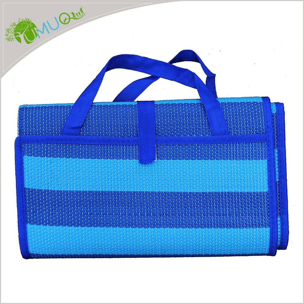 Yumuq Custom Foldable Sand Free Pp / Plastic Straw Beach Mat - Buy ...