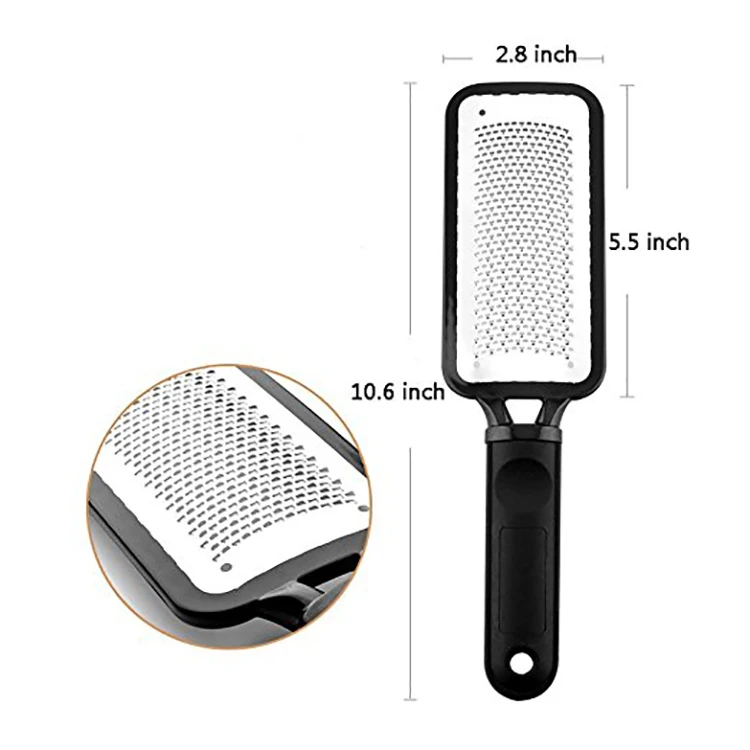 2 PCS Dual Sided Professional Pedicure Tools Stainless Steel Foot File ...