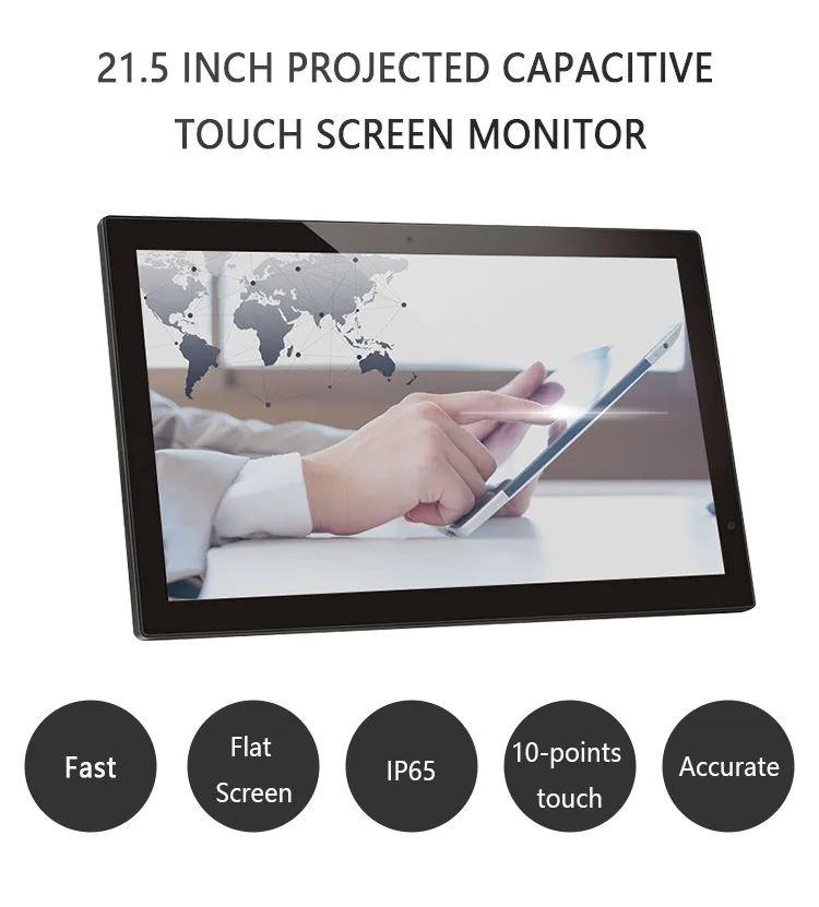 Flat 1920x1080 Full Hd 21.5 Inch Capacitive Monitor Touch Screen - Buy ...