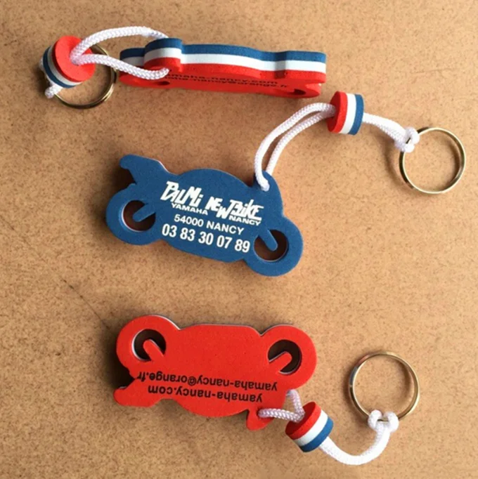 Custom Eva Foam Floating Keychain With Silk Screen Printing Keychain ...