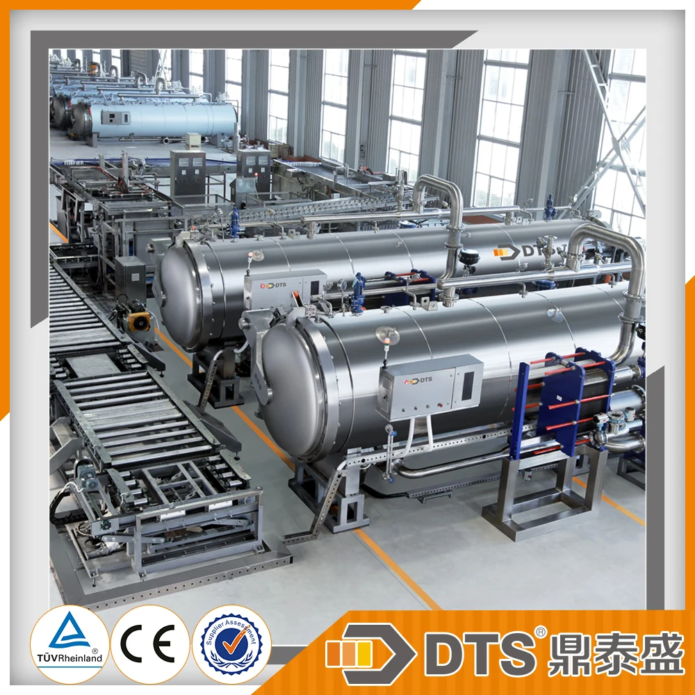High Pressure Processing Horizontal Rotary Retort Machine With Plc Rice ...