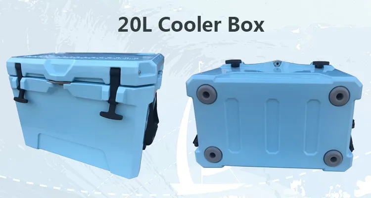 20l Plastic Solar Fishing Cooler Box Small Rotomolded Foam Fish Ice ...