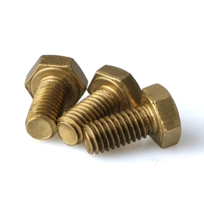 M6 M10 M12 Full Thread Brass Hex Head Bolt Din933 - Buy Brass Hex Head ...