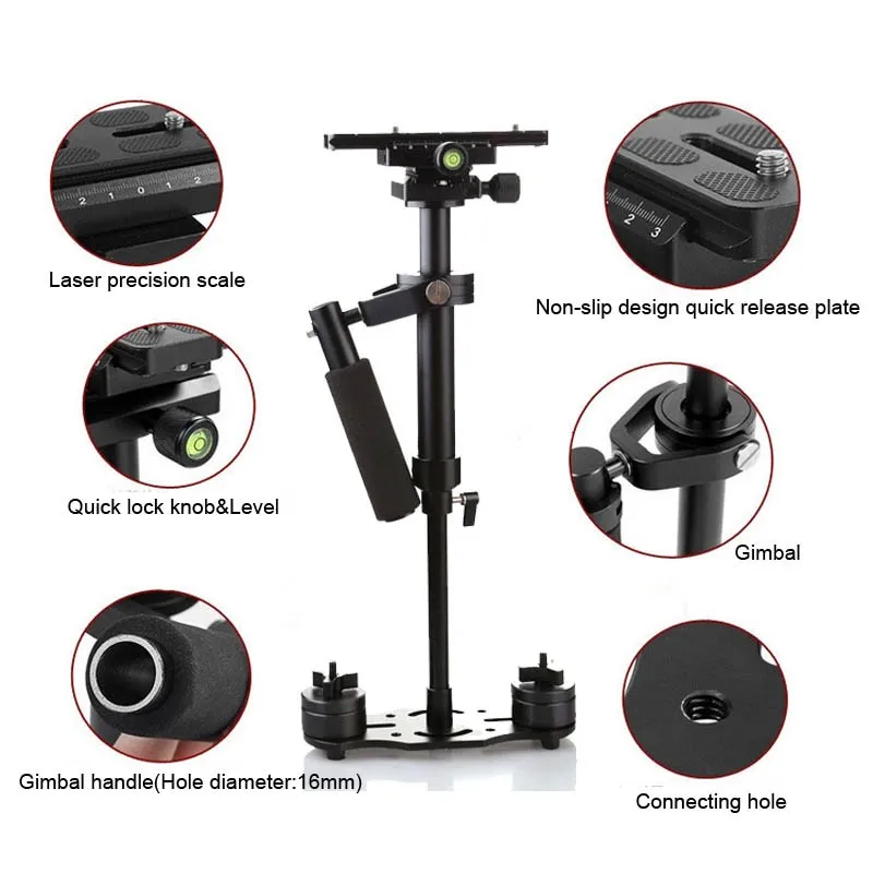 S40 Mini Handheld Stabilizer Steadycam Holder For Dv Tripod Glidecam ...
