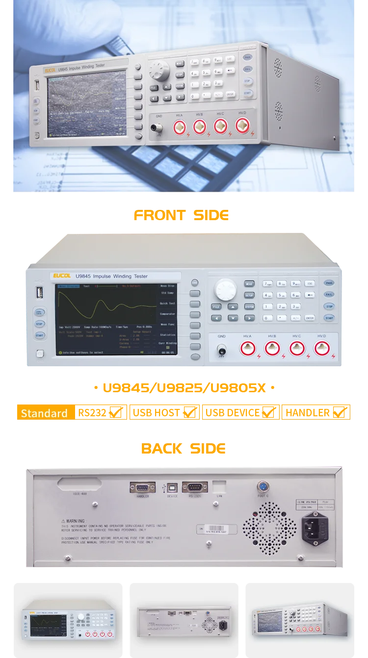 U9825 Two-Channels Impulse Winding Tester - Precision & Speed