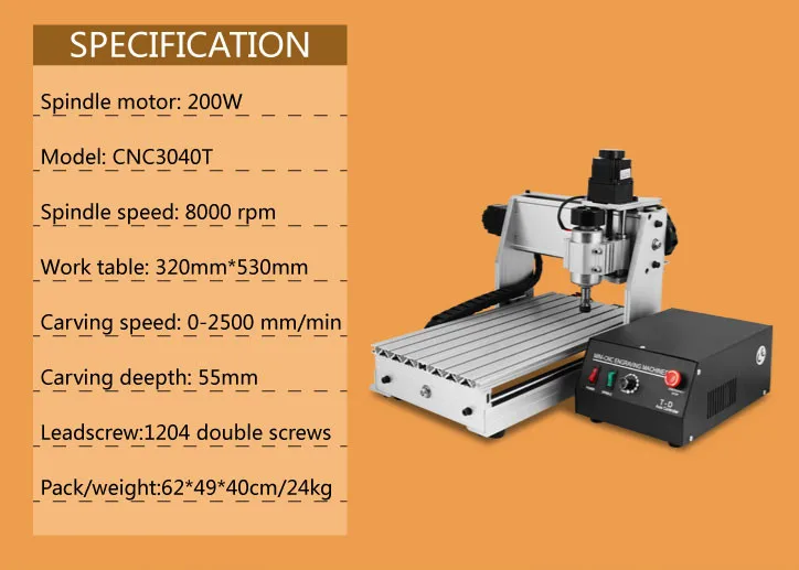 3040T CNC Router Machine 3 Axis for Woodworking & CNC Router Cutting ...