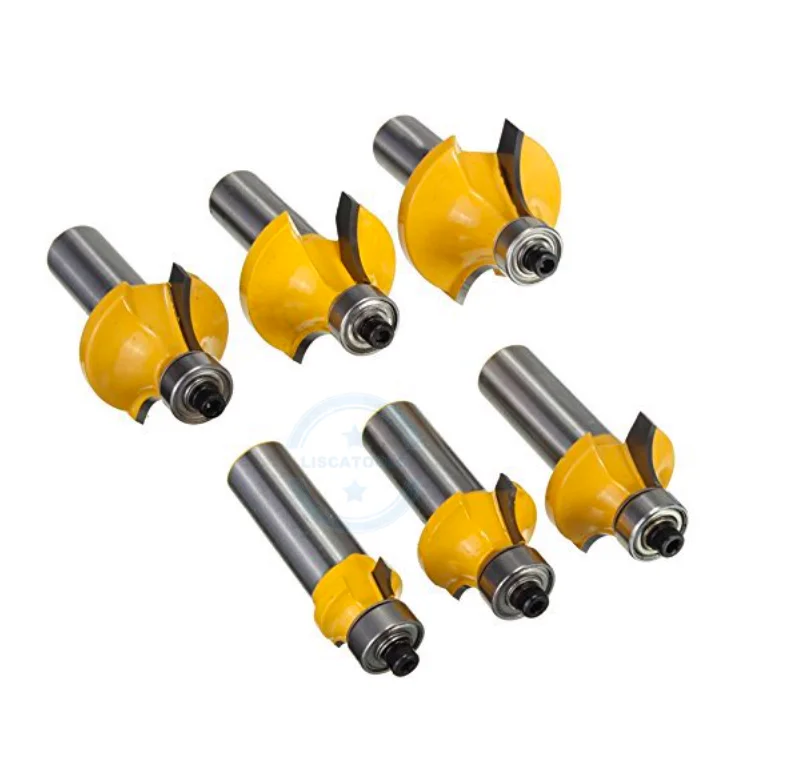 L-N118 6PC 1/2 Inch Round over Router Bit Set - Precision Tools