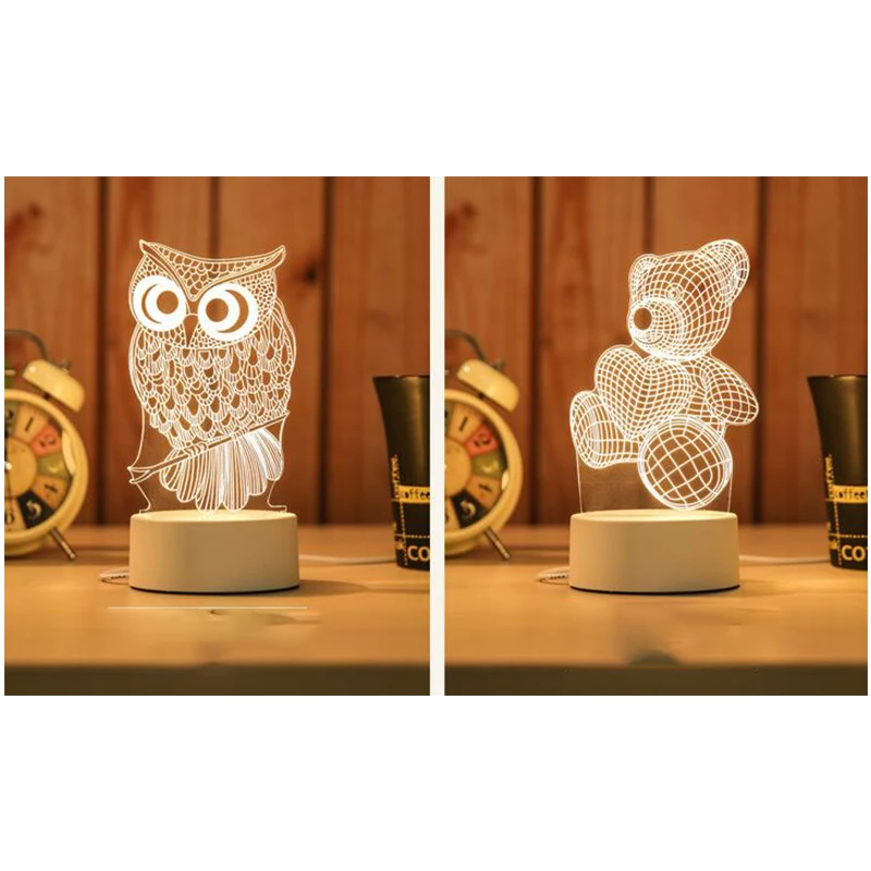 Custom LED Night Light - Optical Acrylic 3D Illusion Lamp