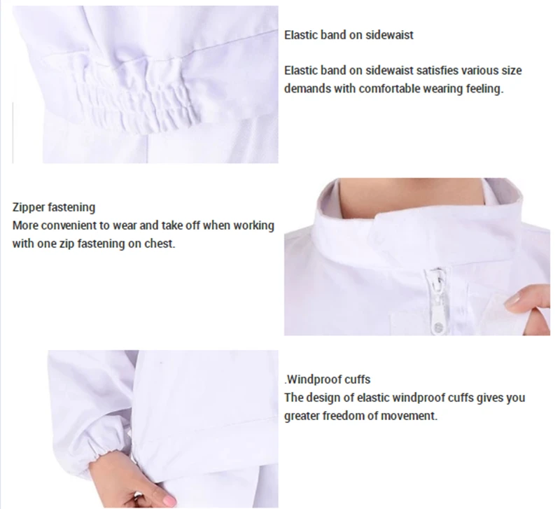 Food Industry Overalls Food Grade Factory Worker Uniform Health Service ...