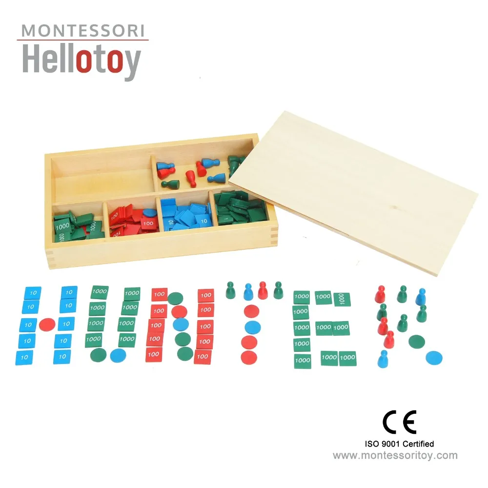 Montessori Educational Toys Stamp Game - Wooden Math Manipulatives
