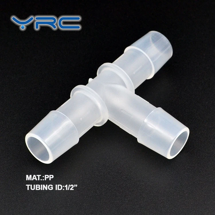 1/2" Plastic Small Universal 3-Way Tube Tee Joint Pipe Fittings