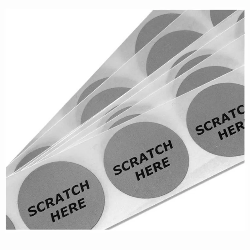 Scratch Off Cards Round Circle Self Peel & Stick Scratch Label - Buy ...