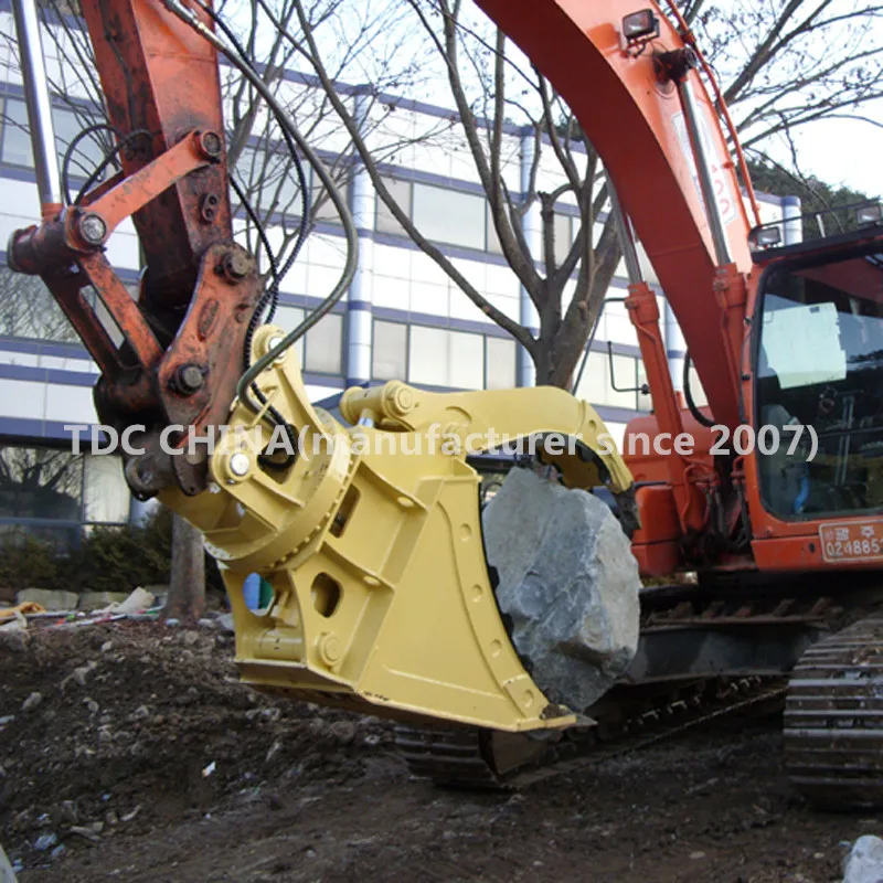 Mini Hydraulic Excavator Rotating Grapple Bucket Block Grab Bucket ...