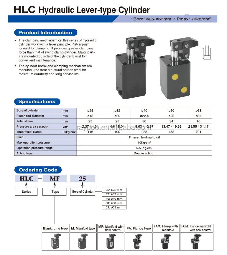 HLC clamp hydraulic cylinder Mold hydraulic cylinder