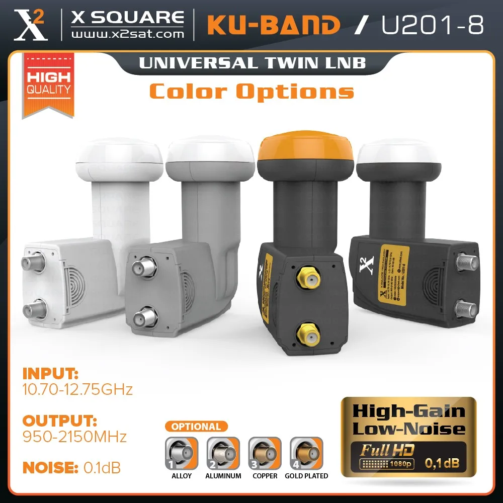 Hot Products Low Noise 4K Universal KU BAND Twin Output Dual LNBF LNB ...