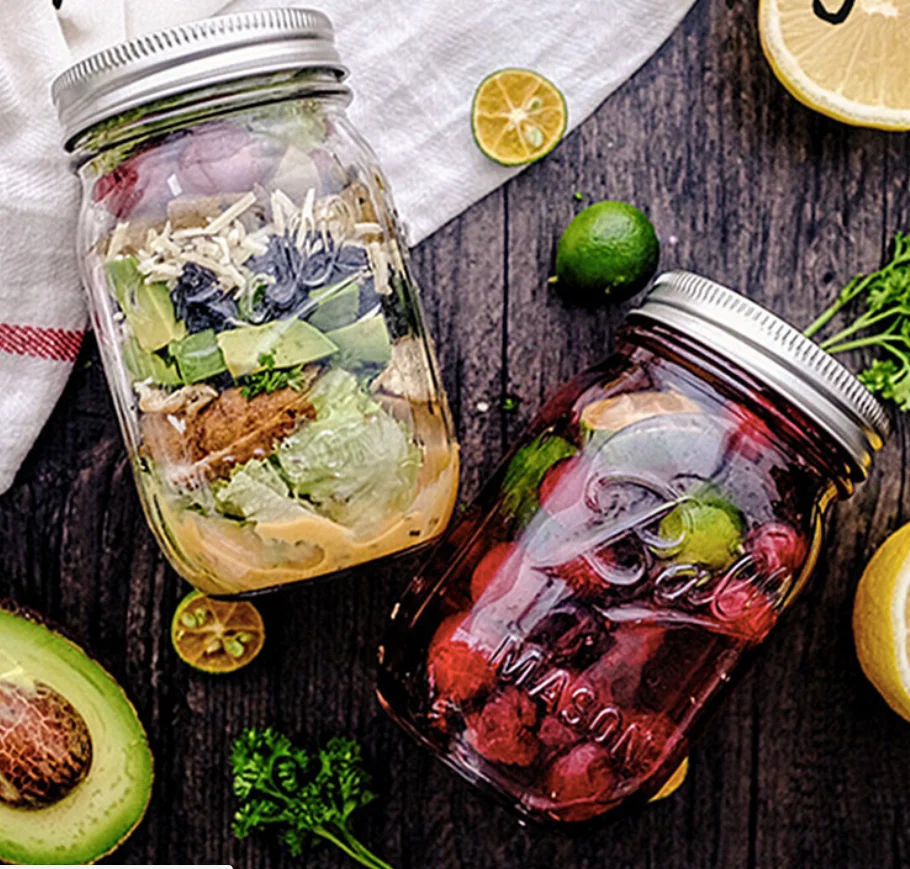 New Creative Glass Jars 500ml/750ml Canning Jars With Lids Ideal For ...