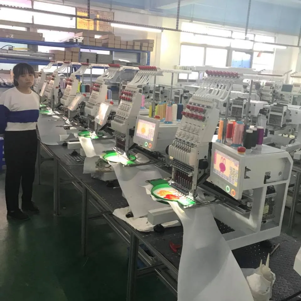 Feiya Single Head Embroidery Machine Computerized 6/9 Colors Clothes ...