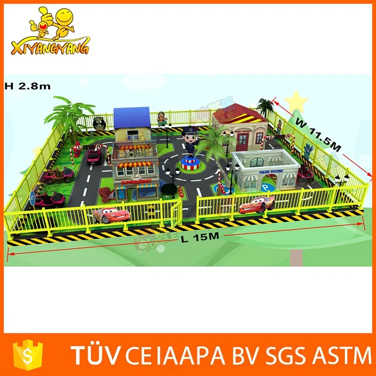China Supplier Mini Traffic Town Playground Indoor Playground For Kids ...