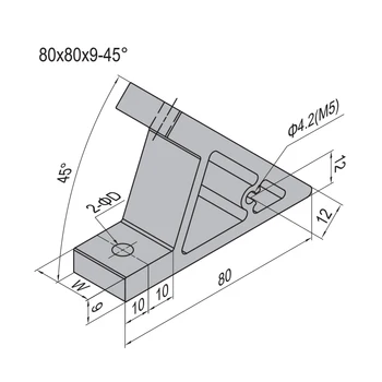 Aluminum 45 Degree Angle Bracket For 6mm,8mm And 10mm T Slot Aluminum ...