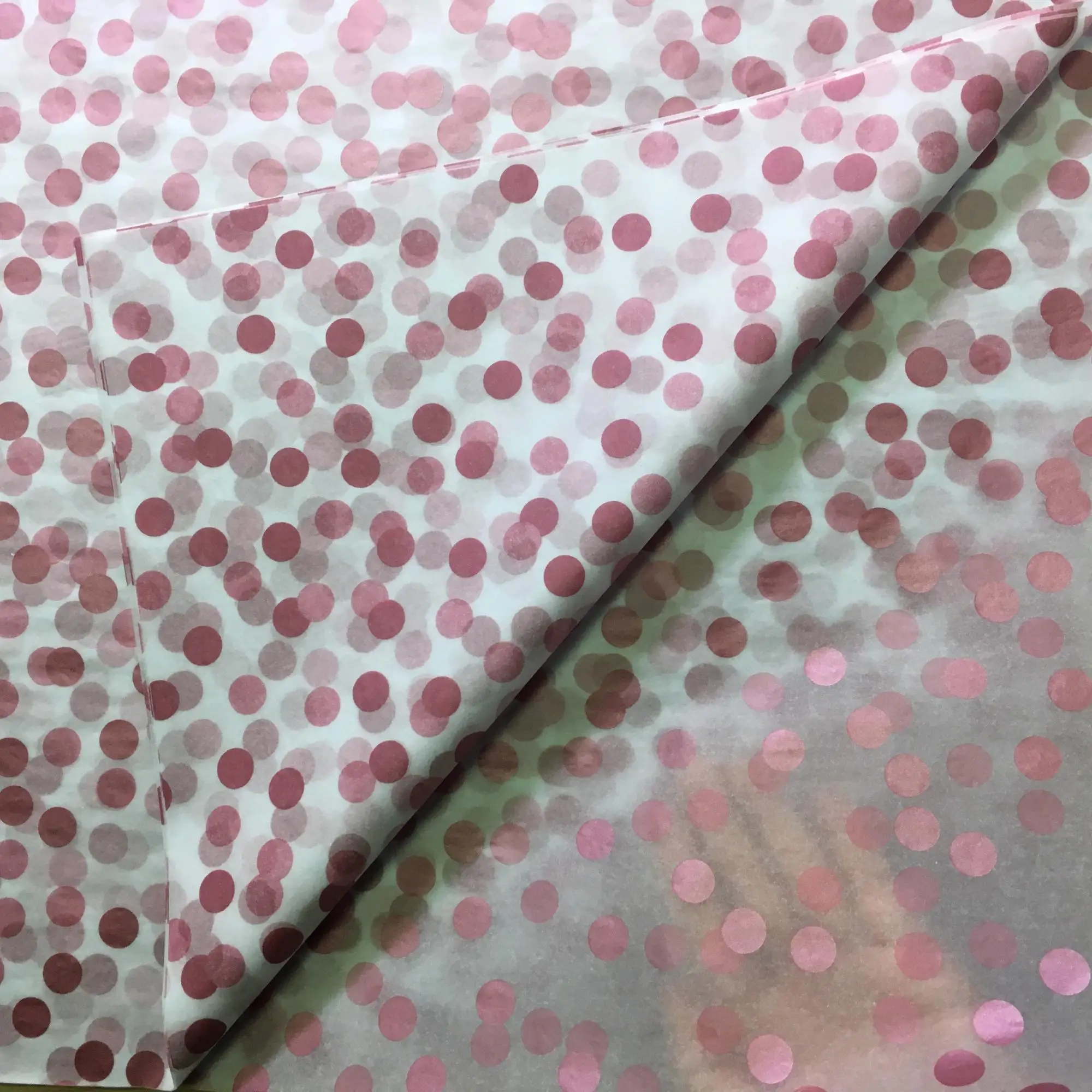 Rose Gold Polka Dots Tissue Wrapping Paper 50x70cm Metallic Rose Gold ...