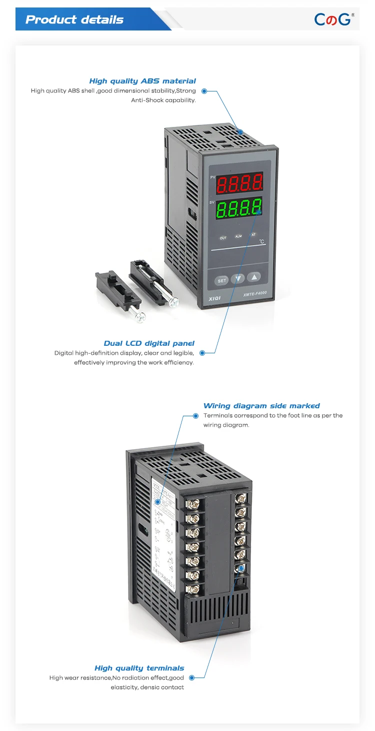 Cg Xmte-f4000 48*96mm Lcd Digital Pid Multi Channel Temperature ...