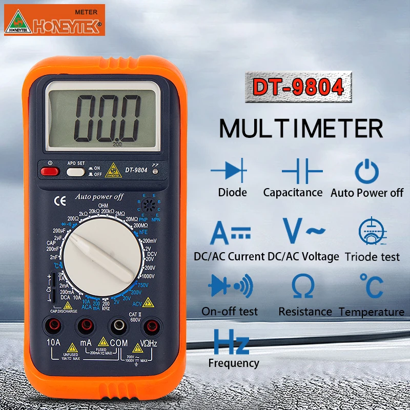 DT9804 Precision Portable Digital Multimeter - Multiemter Digital