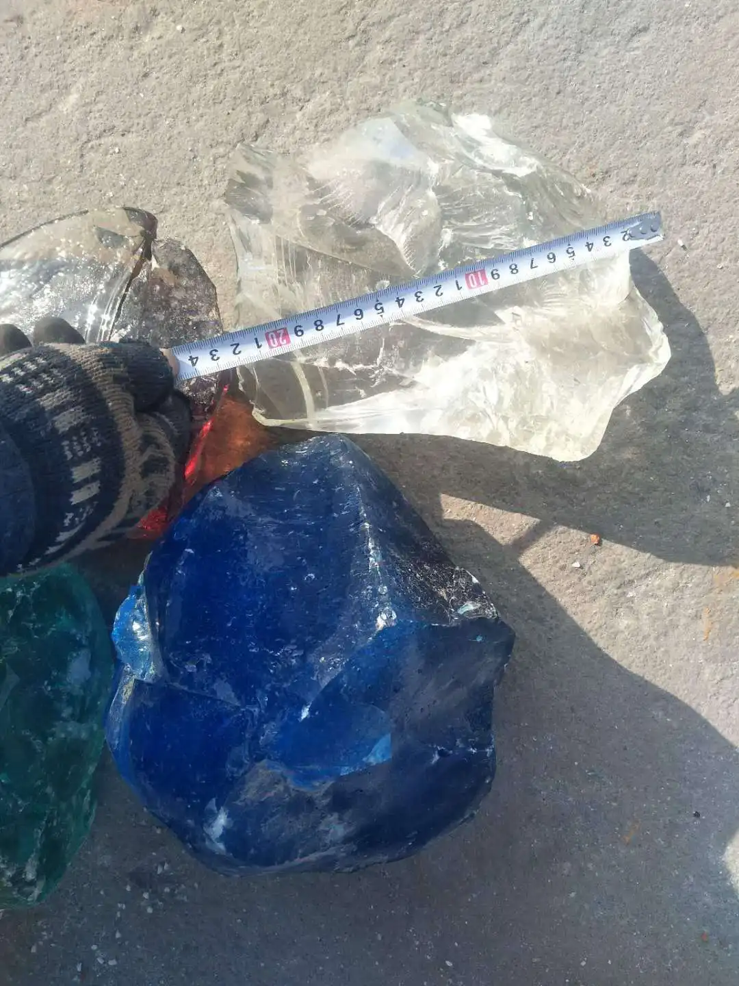 Decorative Crystal Glass Block - White Slag Glass Rock