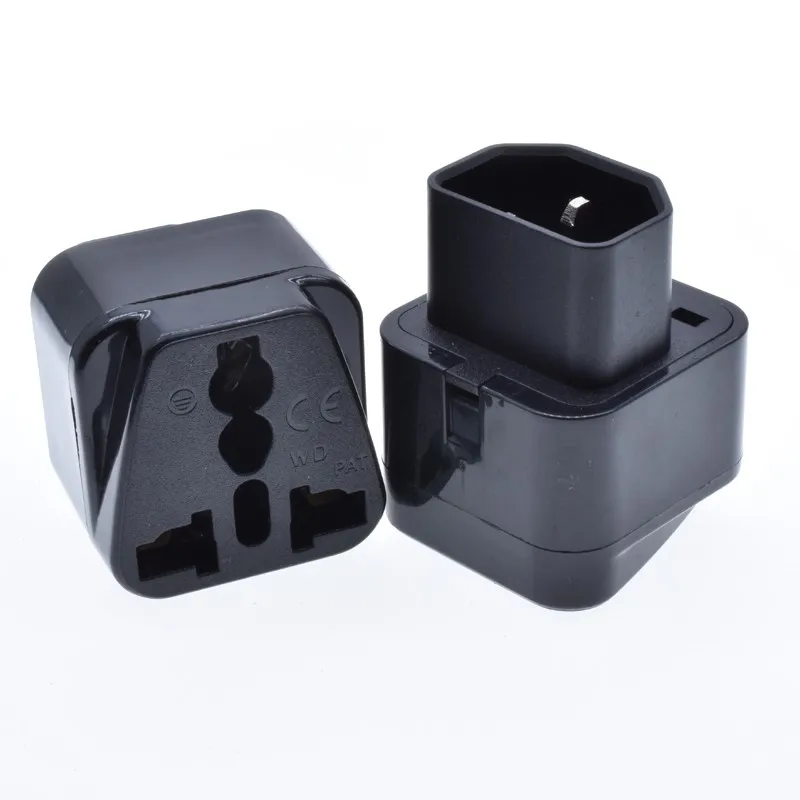 Universal Socket UPS/PDU IEC-C14 Male 3 Prong Adapter