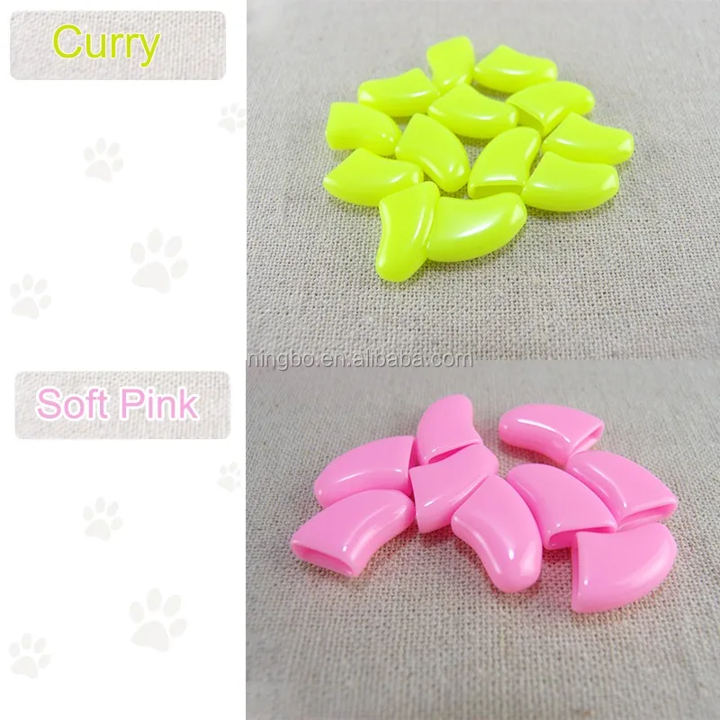 Colorful Pet Grooming Dog Nail Caps Soft Pet Paw Claw Nail Protector 6 ...
