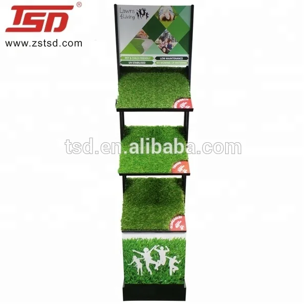 Retail Store Floor Metal Artificial Grass Display Stand,Pampas Grass ...
