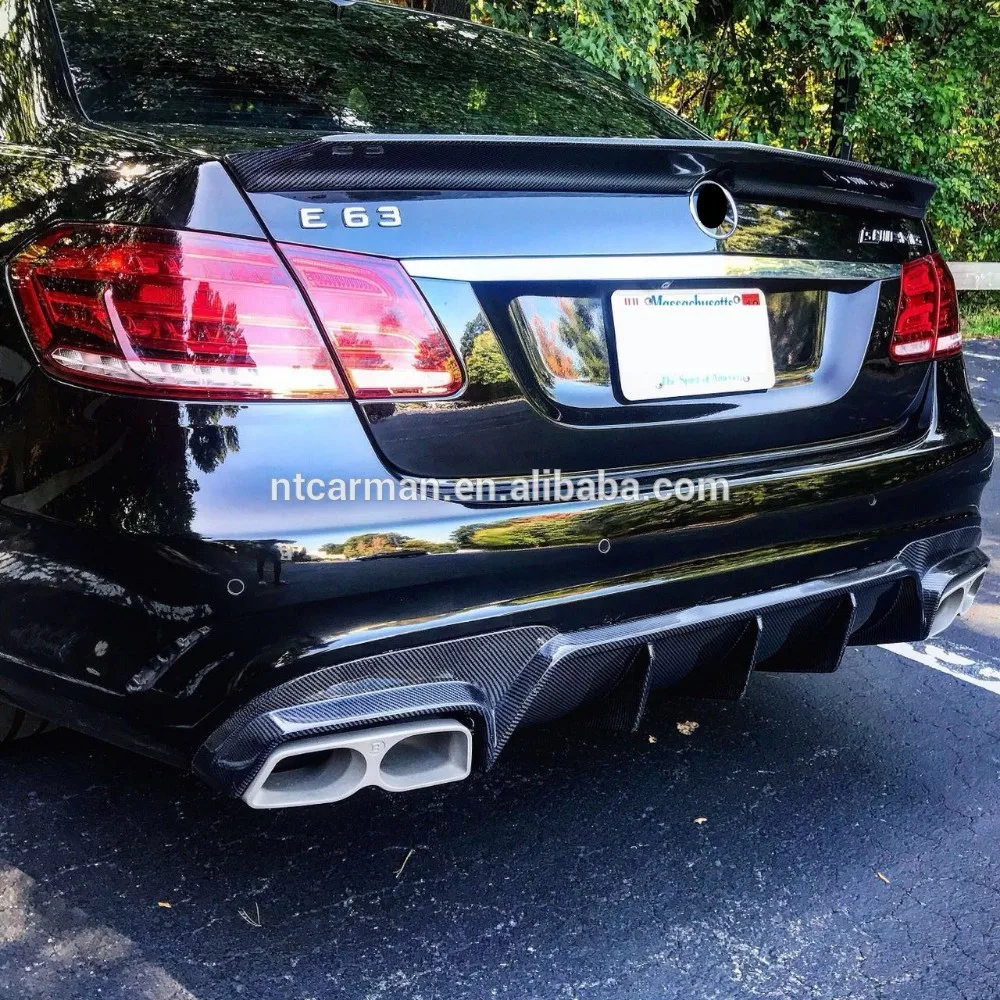 Carbon Fiber Rear Diffuser Lip With Exhaust Tips For Mb E-class W212 ...