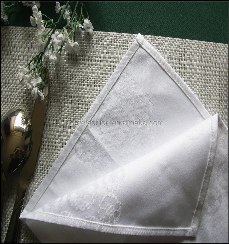 100% Cotton Jacquard White Table Napkin Wedding Party - Buy Cotton ...