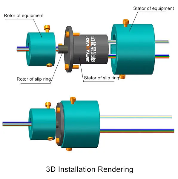 M Slipring Electric Slip Ring Diameter 22mm 6 Wires 2A