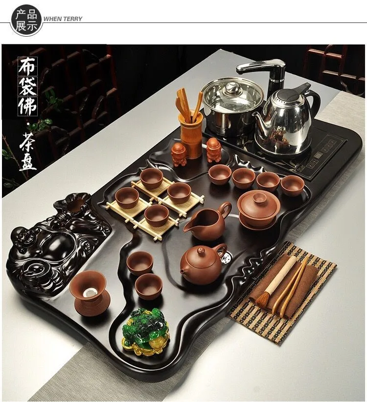 Classic 100% Wooden Chinese Gongfu Tea Table,Popular Tea Tray With ...