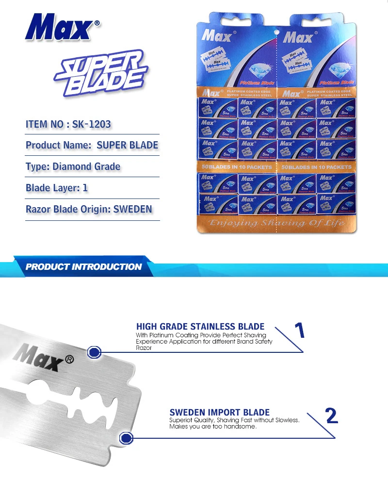 Max Half Blade Razor - Double Edge Precision Shaving