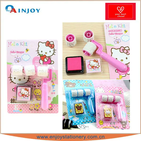 Mini Cartoon Roller Stamp For Kid - Buy Roller Stamp,Roller Rubber ...