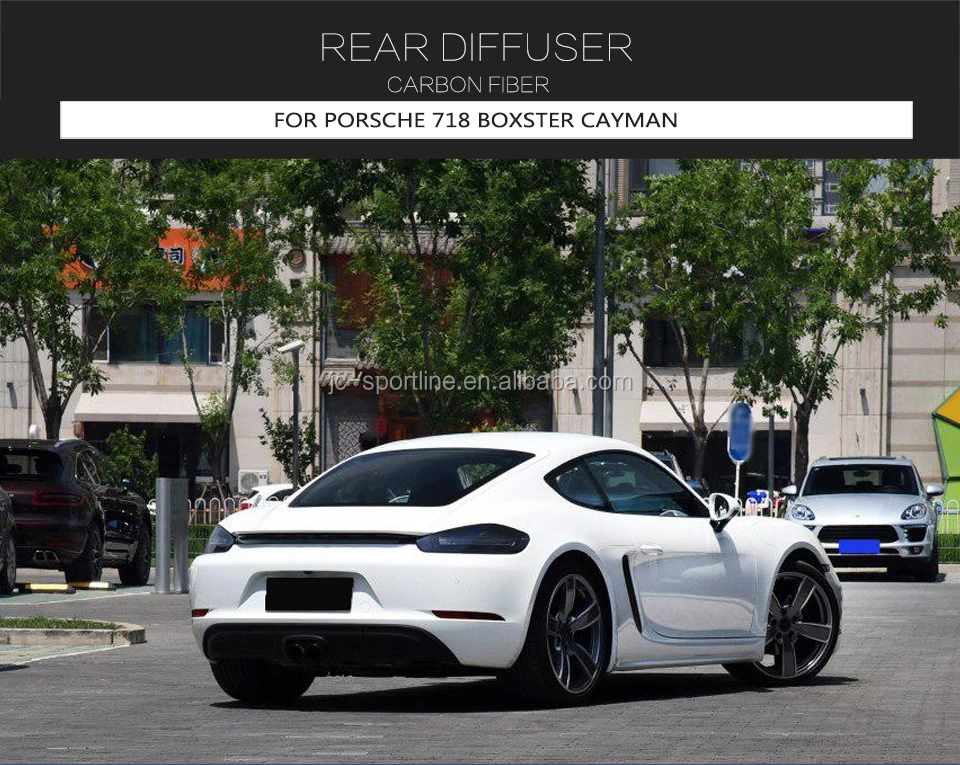 Porsche 718 Boxster Cayman 2016-2018 Rear Diffuser - Carbon Fiber