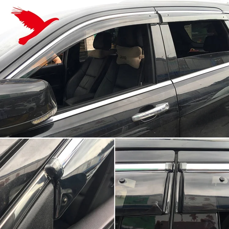 Car Window Wind Deflector Side Visor Vent Shades For Jeep Grand ...