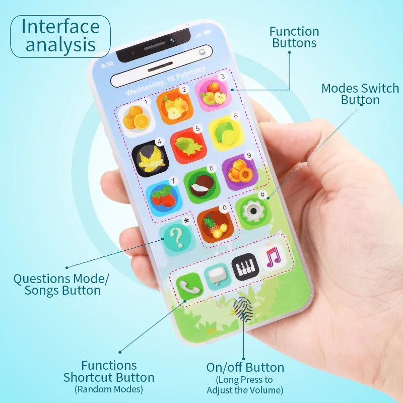 New Arrival Multifunctional Toy Cell Phone Children Smart English ...