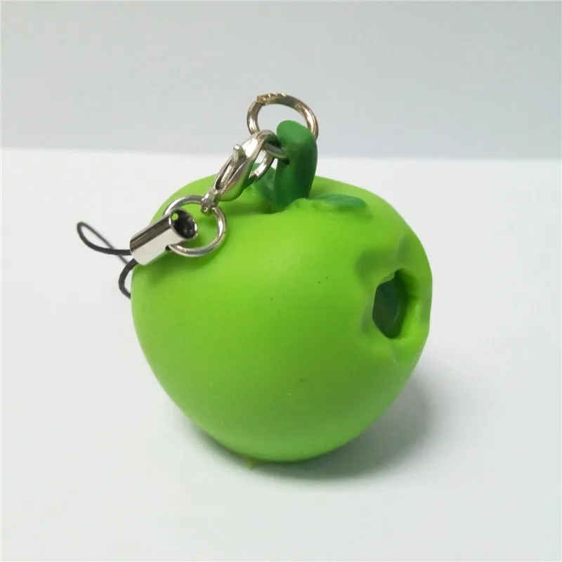 Custom Soft Fruit Pvc Keychains Cute 3d Apple Shaped Squishy Rubber ...