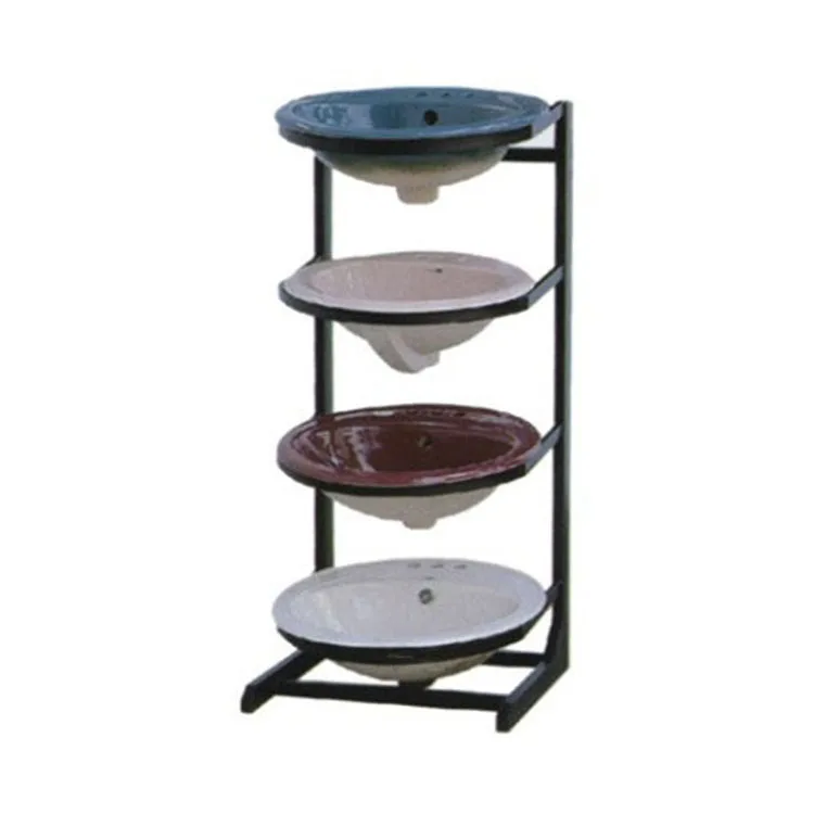 Promotion Metal Sanitaryware Display Rack Sink Display For Showroom ...