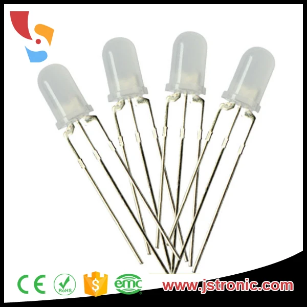 3mm 5mm Bi-color Red White Flashing Led Diodes With Common Anode - Buy ...