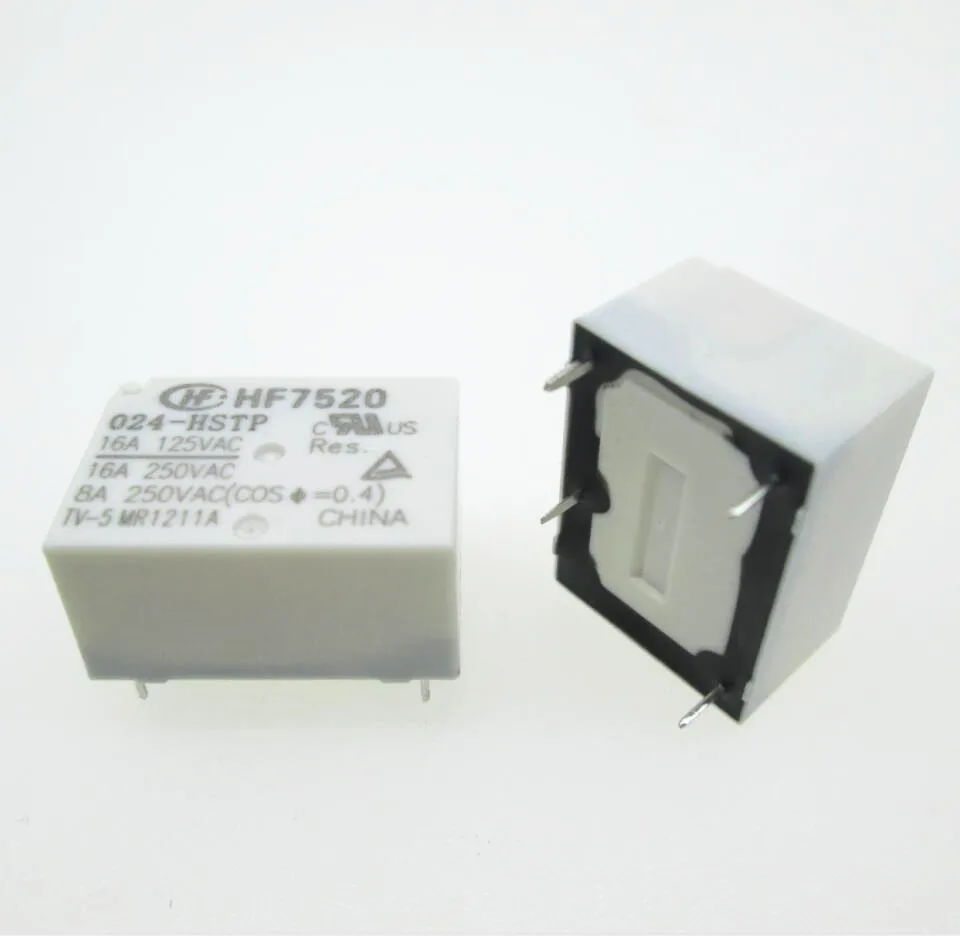 New 24v Relay Hf7520 024-hstp Hf7520-024-hstp 24v 24vdc Dc24v 16a ...