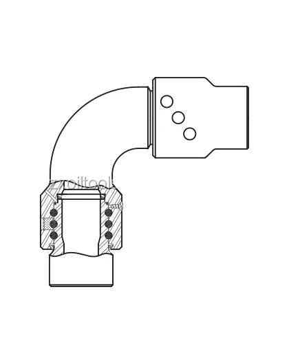 High Pressure FMC Type Swivel Joint - 10000 Psi, M X F Uniond End
