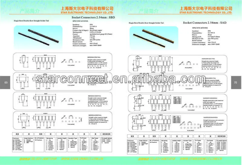 Auto 40p 2.0mm 2.54mm Pitch Single Row Right Angle Smt Pin Header - Buy Single Row Pin Header ...