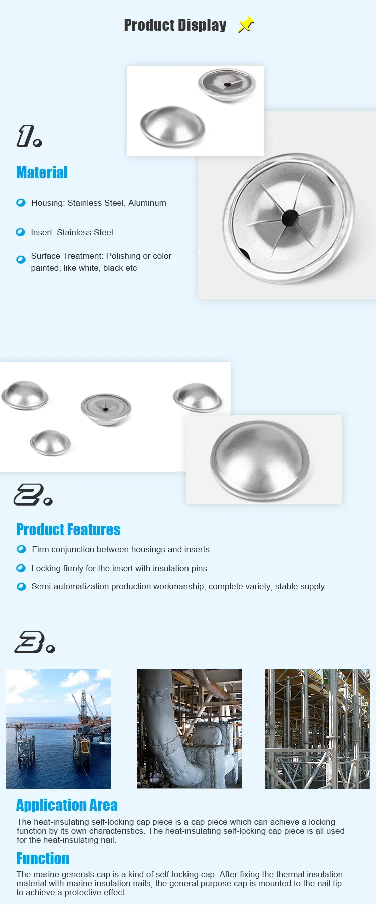 Dome Cap Washers - Durable Insulation Solutions for Marine