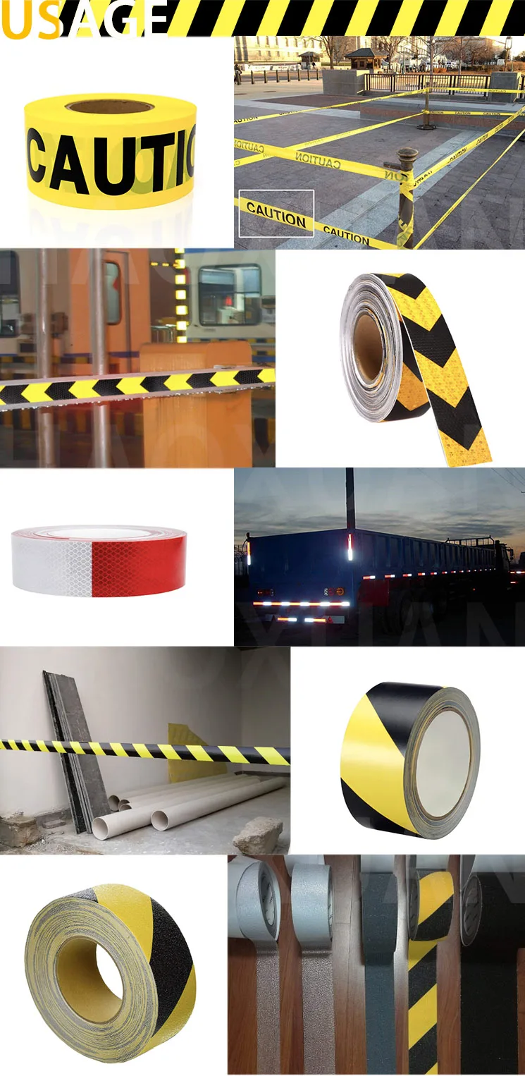 Yellow Plastic Printable Caution Hazard Warning Tape Pipeline Roll ...