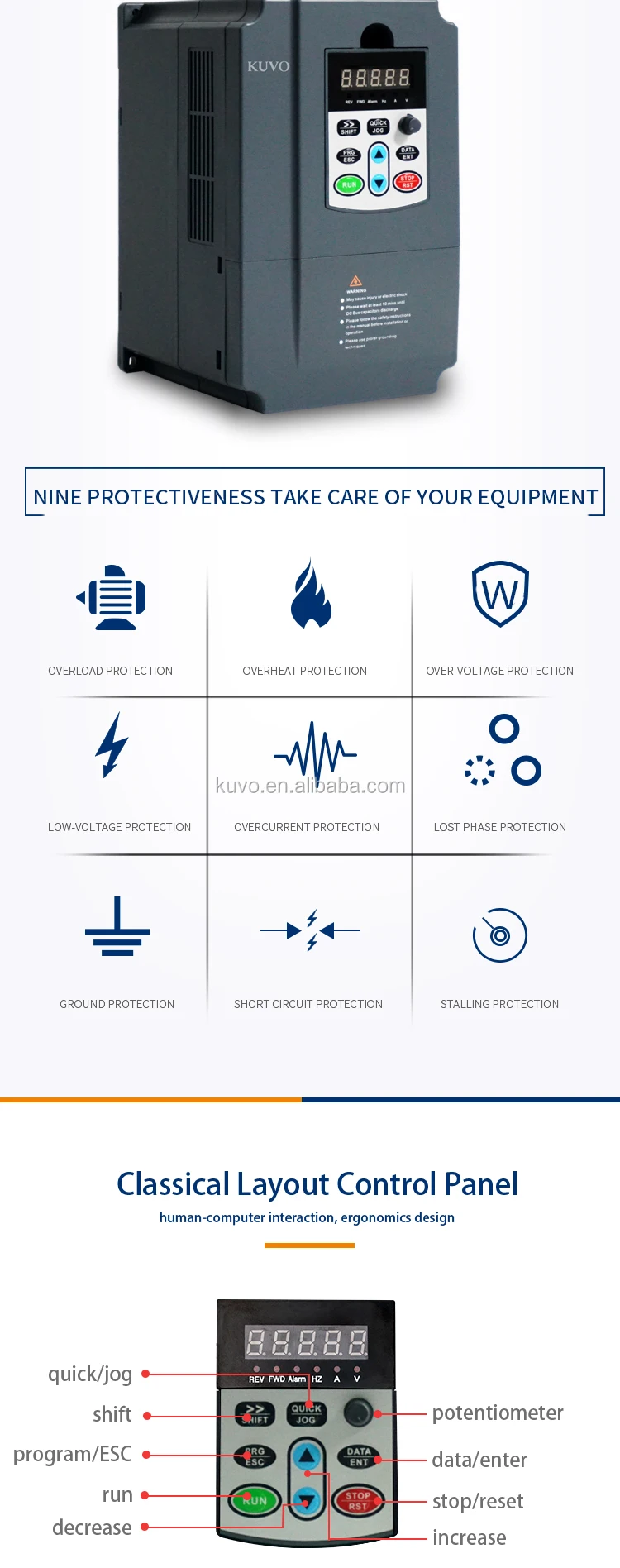 Heavy Load 380v Input 11kw 15hp Vfd Variable Frequency Drive Inverter Professional For Motor ...